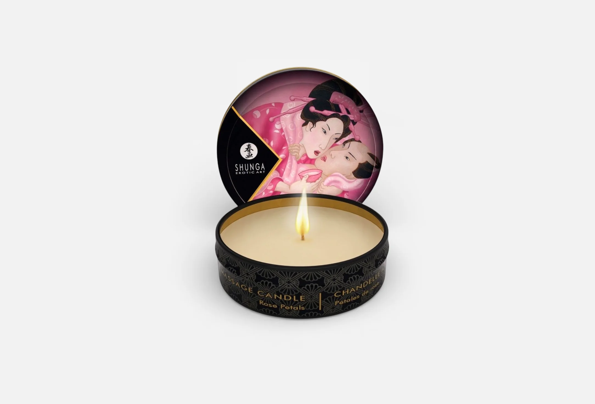 12603 Shunga Massage Candle Rose Petals, 30мл. Массажная свеча, роза