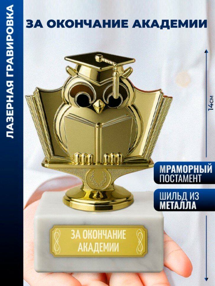 Статуэтка Учёная сова "За окончание академии"