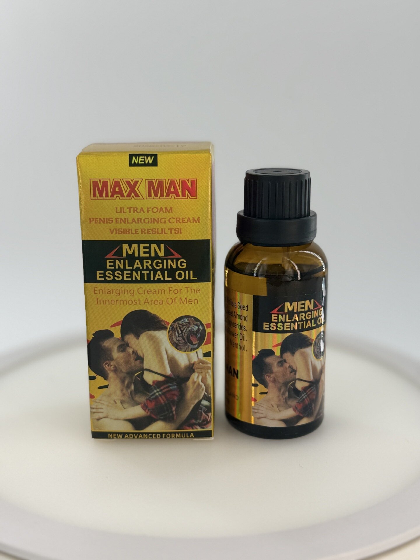 Масло для массажа мужской зоны Максман для усиления ощущений и интимного ухода (натуральный состав)