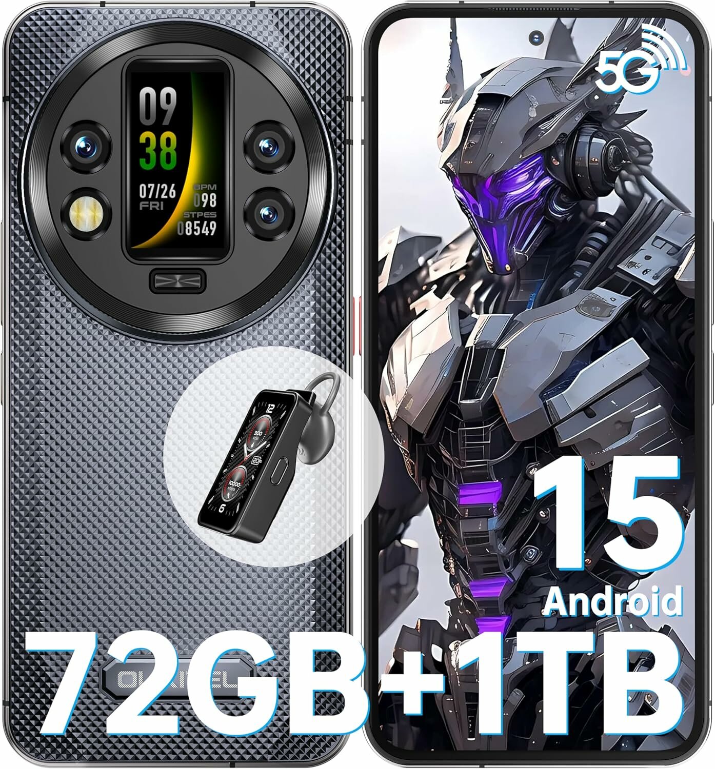 OUKITEL WP200 Pro 5G, Android 15, 72 (24+48) ГБ 1 ТБ, 6,7-дюймовый экран, 8800 мАч