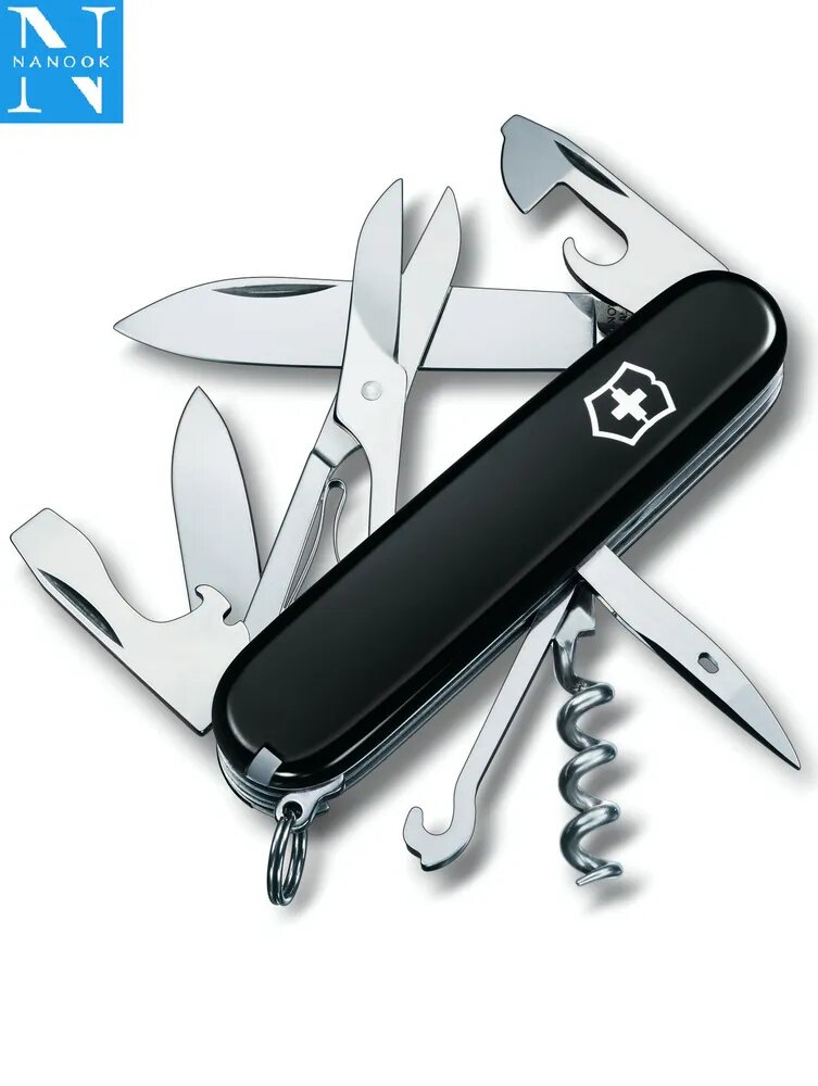 Нож перочинный VICTORINOX Climber 1.3703.3, 91 мм, 14 функций, черный