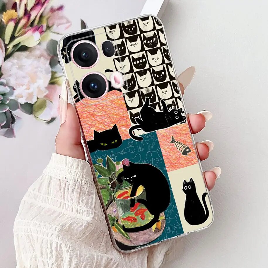 Чехол для OPPO Reno 13 Pro, черный, TPU-871