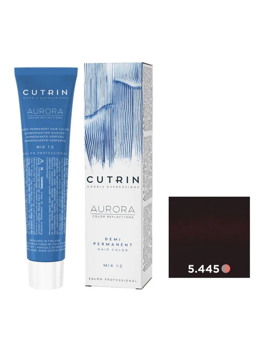 Краска для волос Cutrin Aurora Demi, Безаммиачный краситель, 5.445