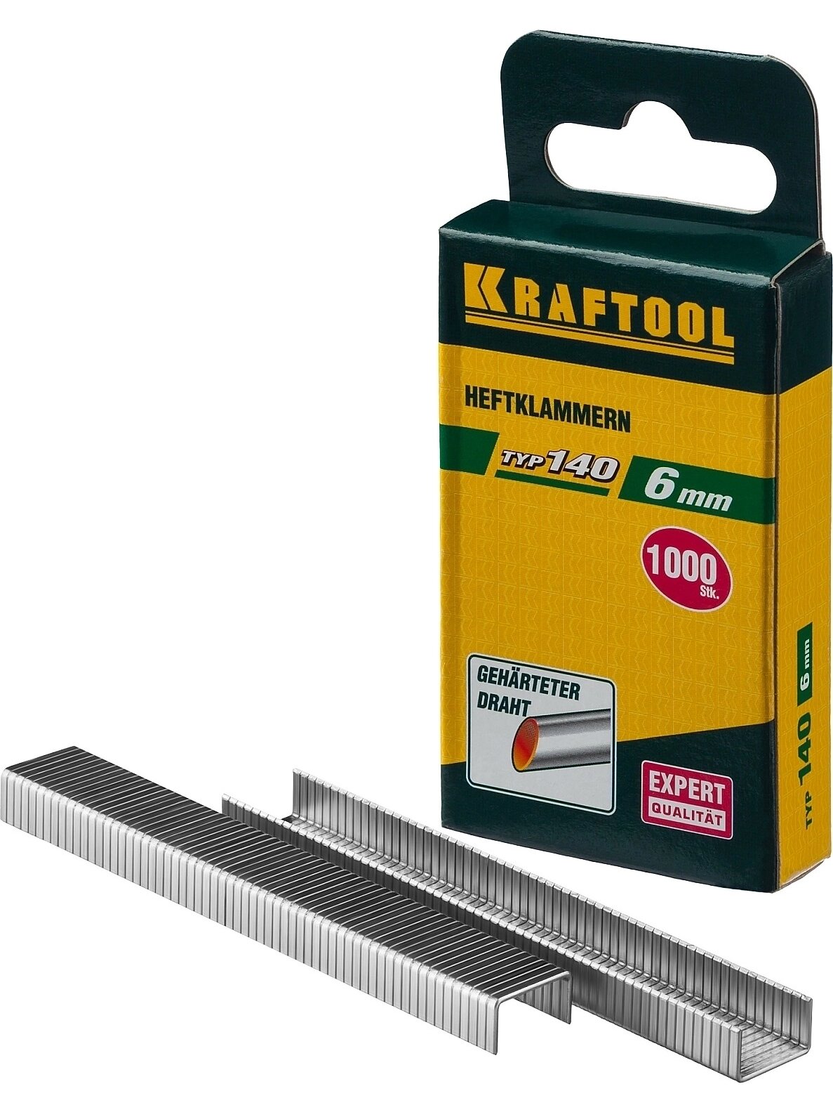 Скобы для степлера KRAFTOOL тип 140 (G/11/57) 6 мм, 1000 шт, калибр 20GA