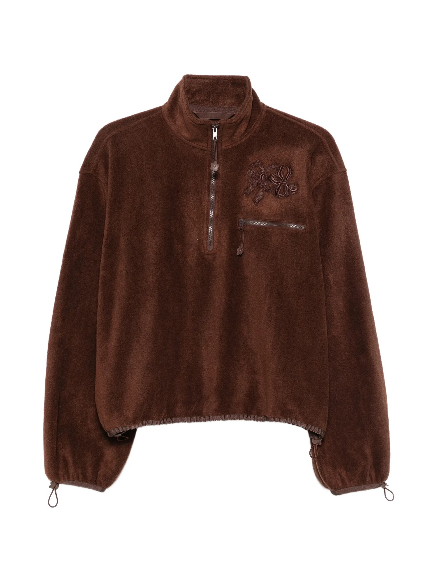 Свитер Bow-embroidered quarter-zip sweater