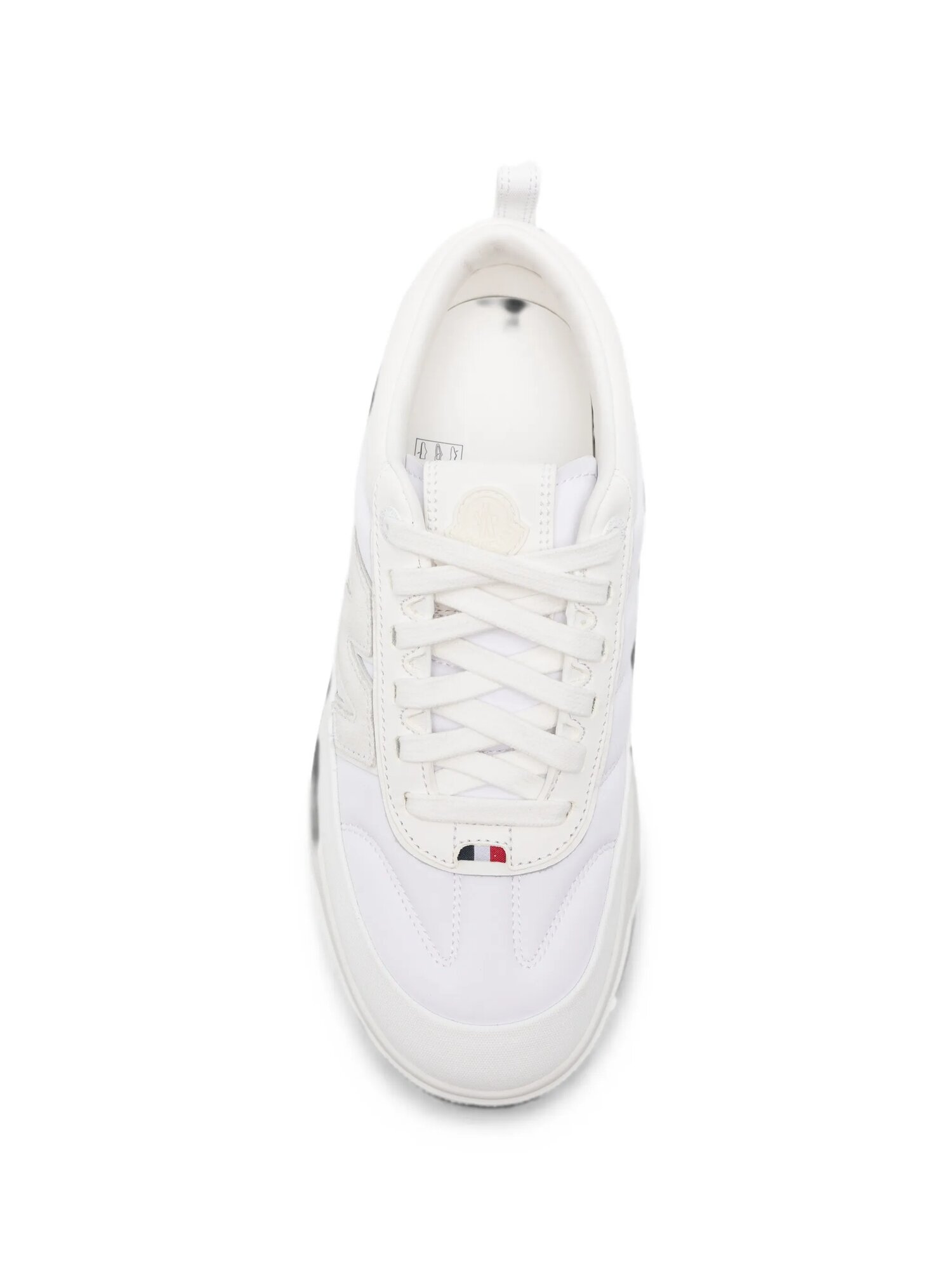 Кроссовки Moncler Logo-embossed ridged-sole sneakers, размер 40, бежевый/белый — фото 1