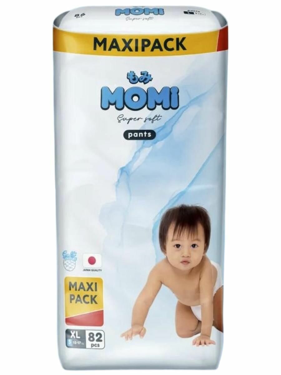 MOMI Super Soft MAXI PACK подгузники-трусики XL (12-17 кг), 82 шт