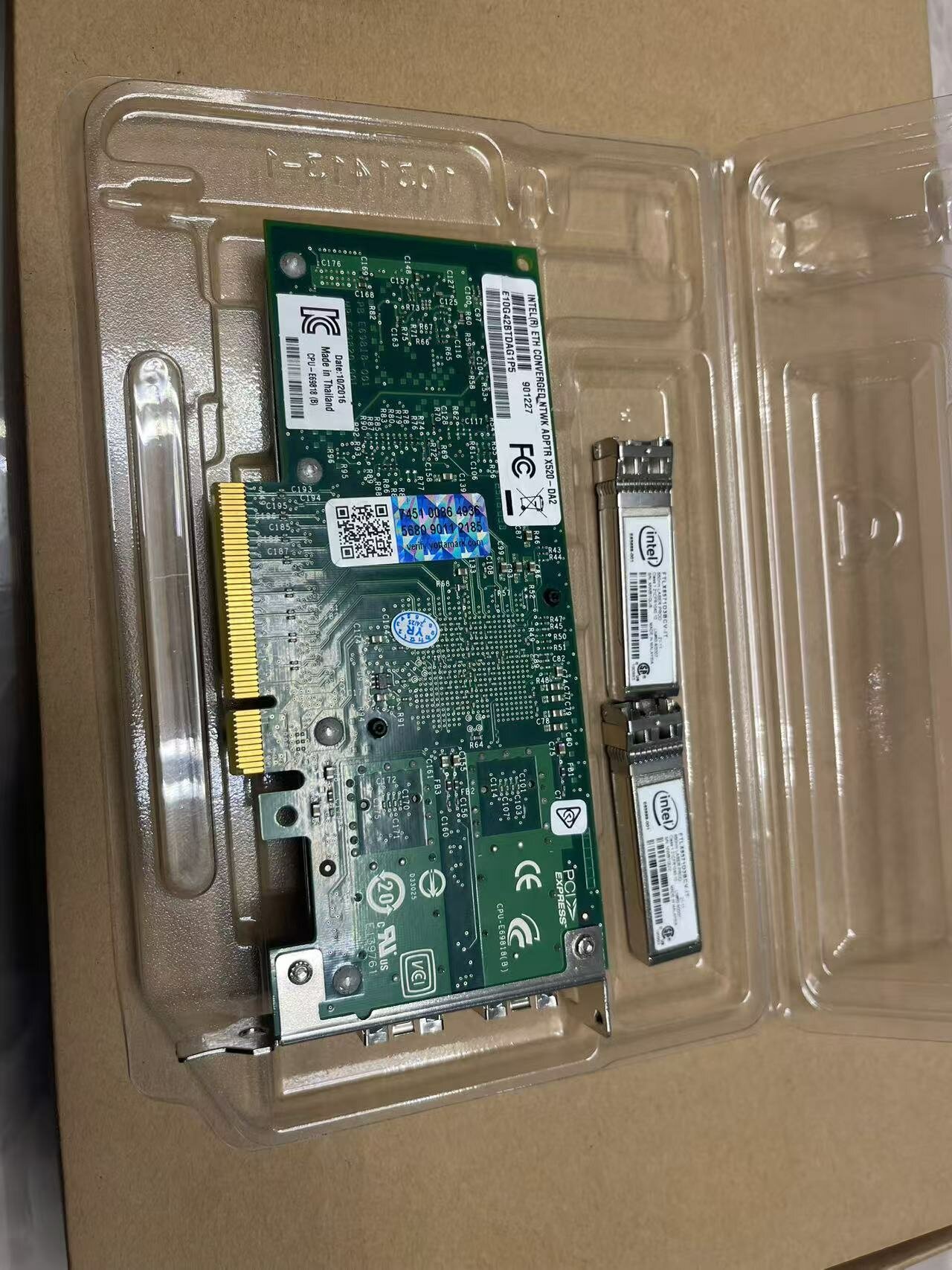 Сетевой адаптер Intel X520 DA2 Solution E10G42BTDA, PCI-E, 10 Gigabit Ethernet — фото 1