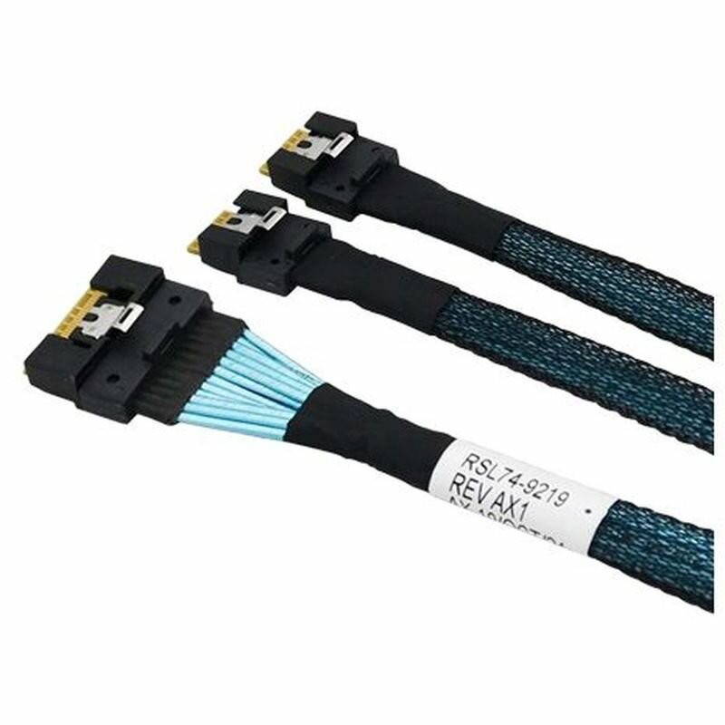 Кабель для подключения серверных накопителей LR-Link SFF-8654 8i/SFF-8654 4i*2-0.8M (LRSF5454(8i/4i)-0.8M)