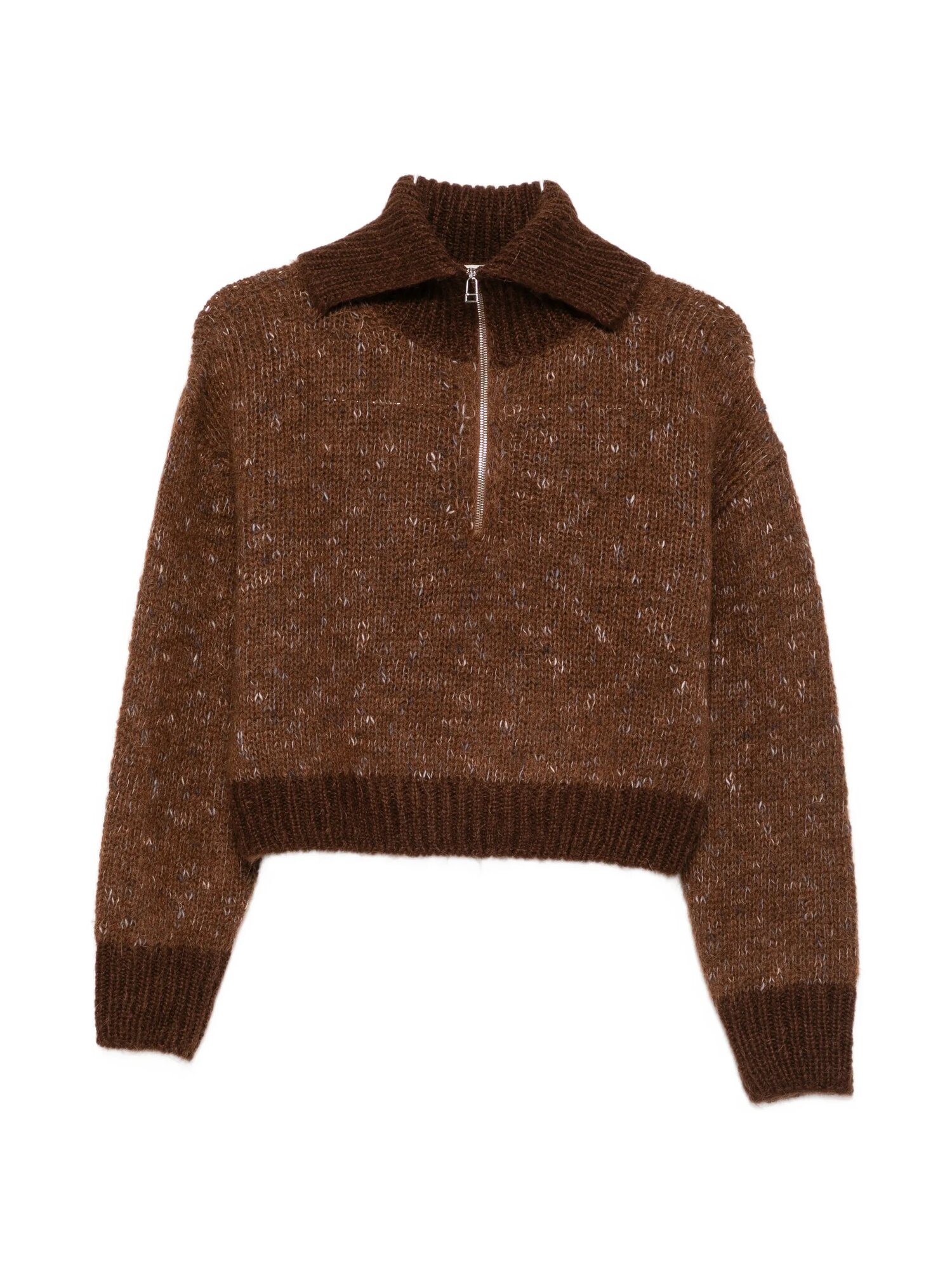 Свитер Half-zip knitted sweater