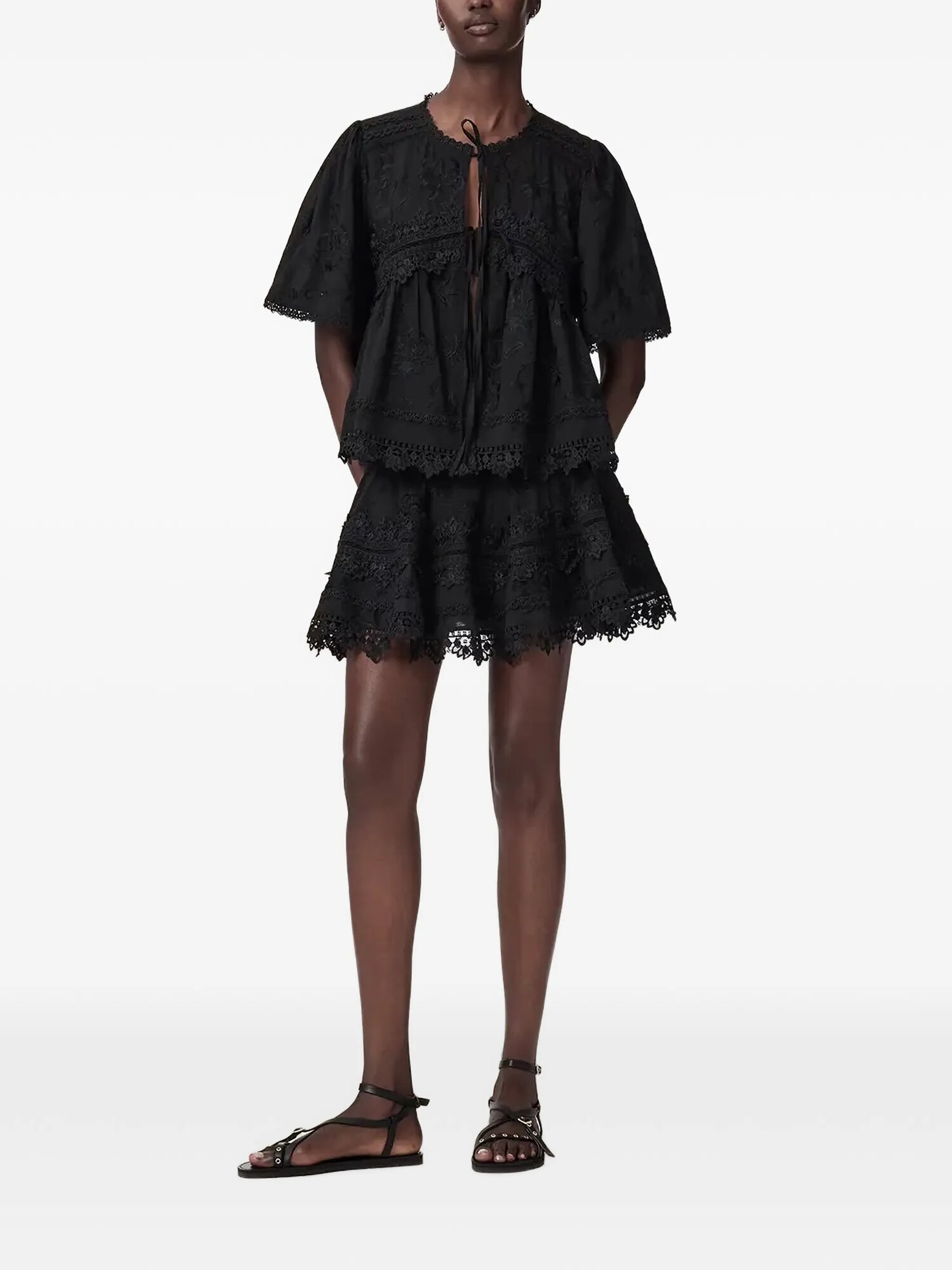 Юбка AllSaints Lillith A-line mini skirt, размер 10 — фото 1