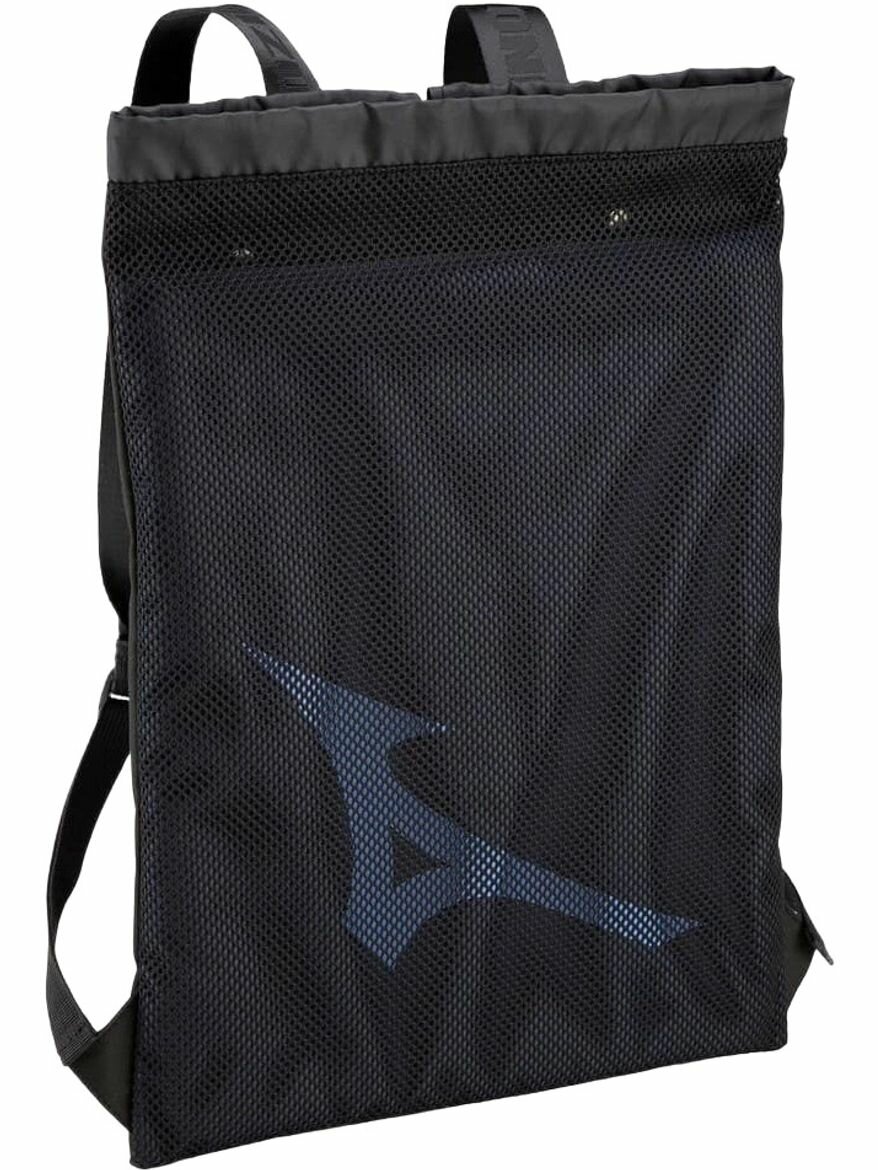 Рюкзак; Mizuno; Mesh Drawbag 33GD2007-14 черный; синий Молния