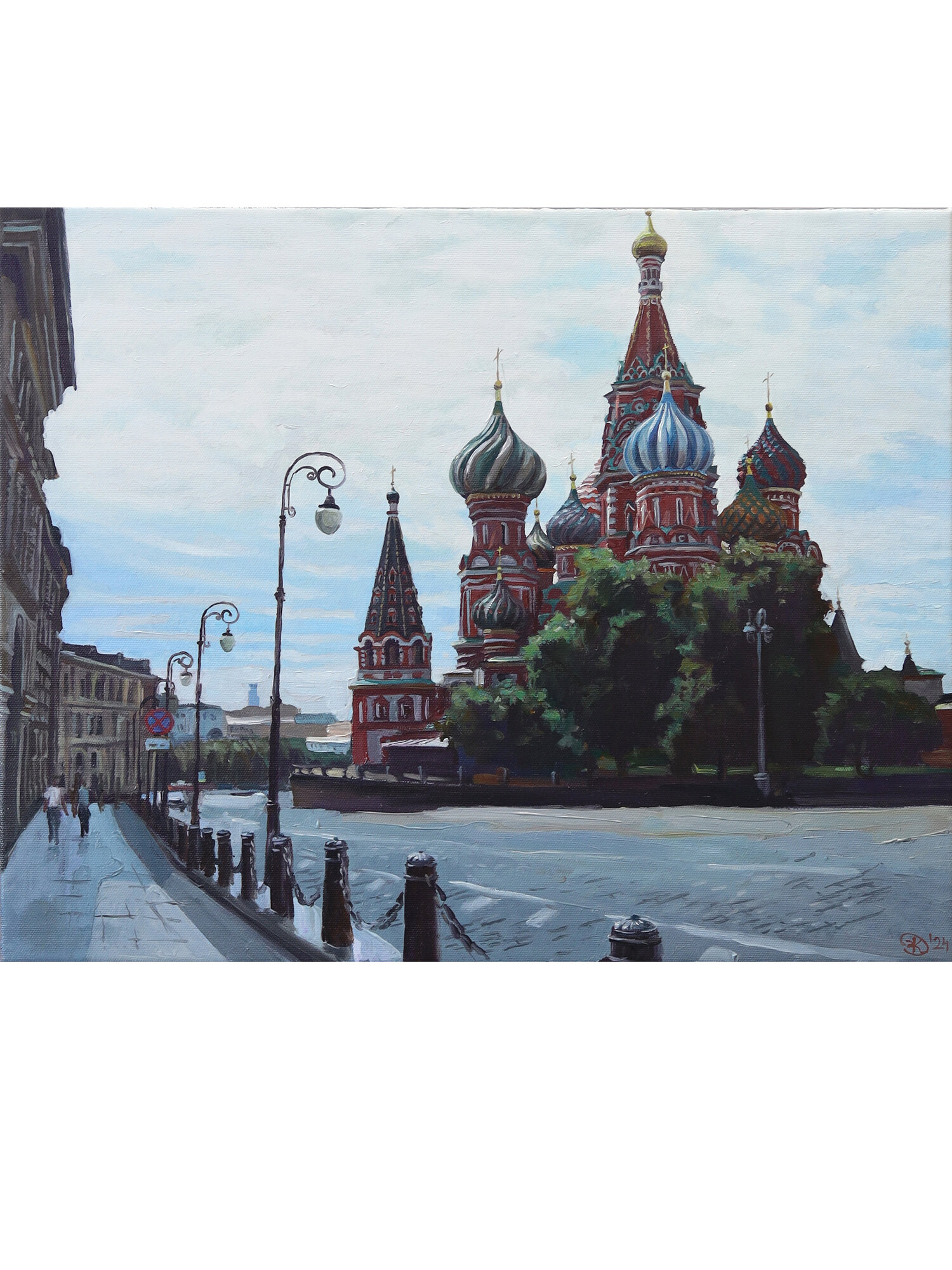 "Собор Василия Блаженного" картина, 40х50см, холст, масло, ручная работа.