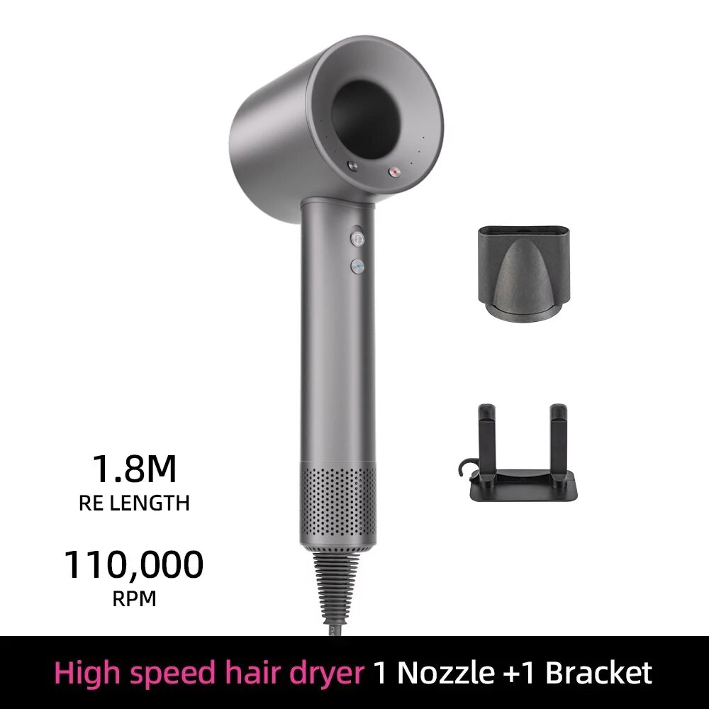 Фен High Speed Gray, 1 Nozzle, EU, 110,000 RPM