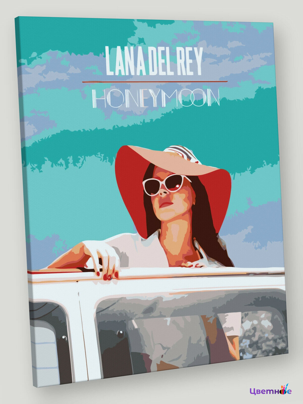 Картина по номерам на холсте с подрамником "Lana Del Rey Лана Дель Рей: Обложка альбома 4", Раскраска 40х50 см, Девушки