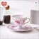 Керамическая чашка для кофе и чая Viva Goods, 1 шт, 200 мл, с блюдцем, цветочный...