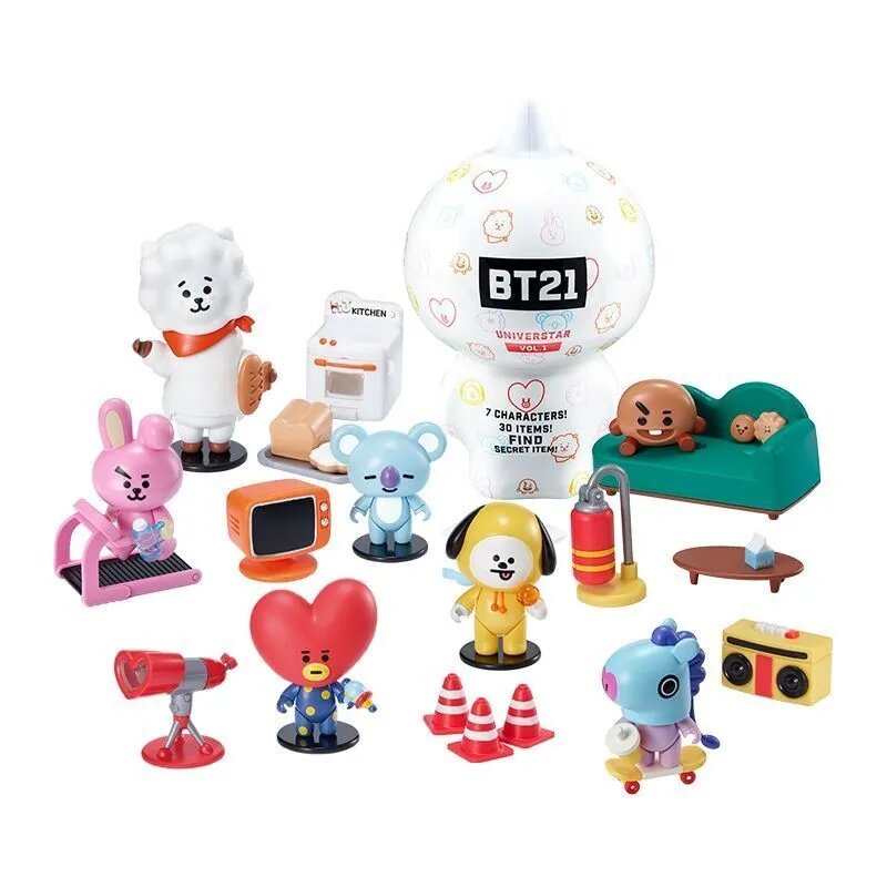 Игрушка-сюрприз BT21 в виде слепой коробки, 1 шт, ABS пластик, коллекционная