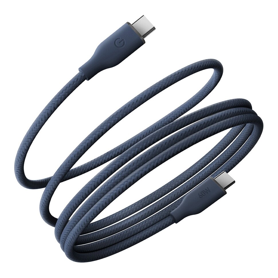 Кабель Energea HELIX 60, USB-C на USB-C, 60W, 480 Mbps, магнитный, синий (1.5 м)