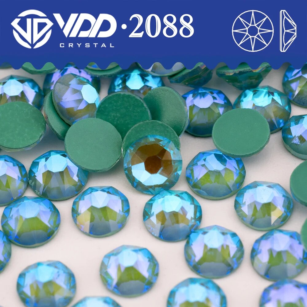 Стразы VDD 2088 бирюзовые для дизайна ногтей