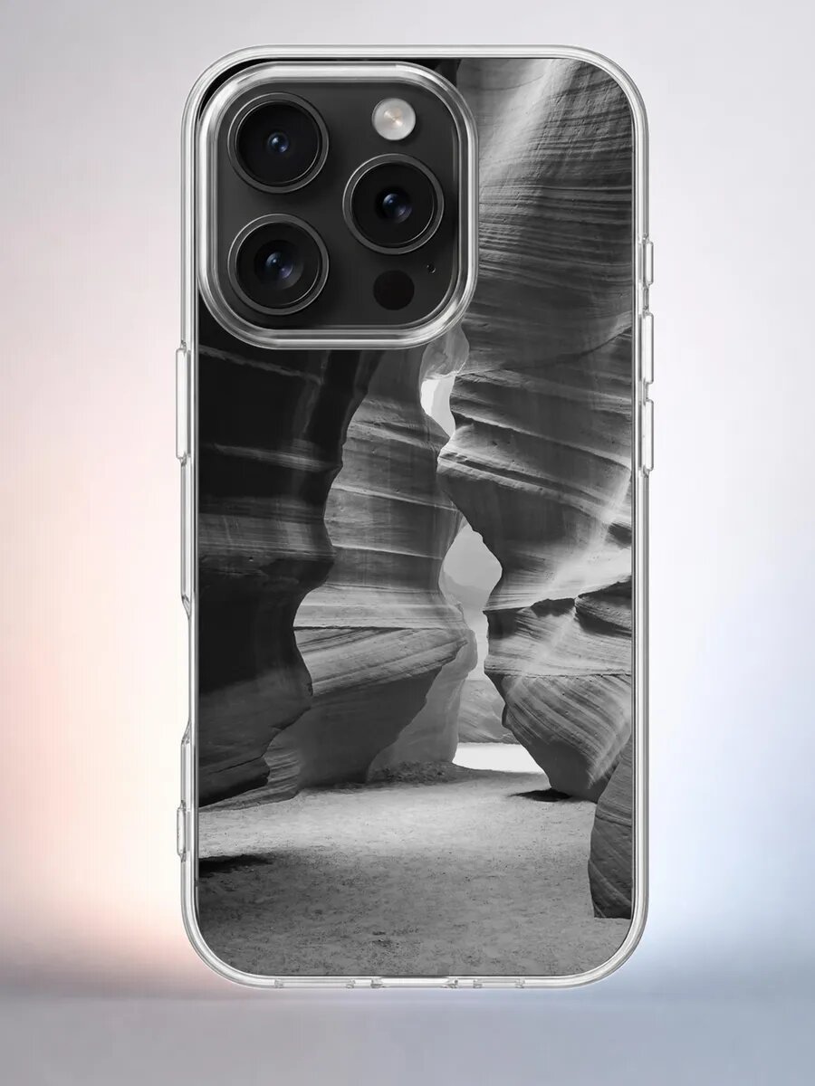Чехол iPhone 15 Pro каньон скалистый силиконовый