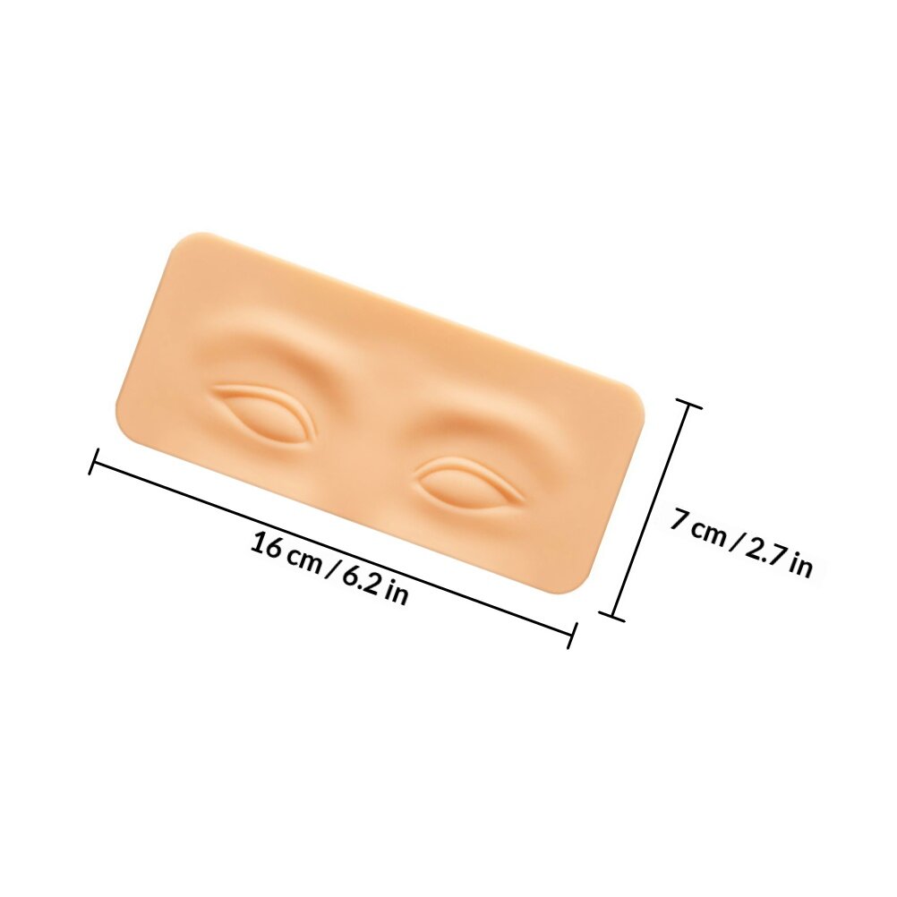 Доска Для Тренировки Макияжа Глаз 4Pcs 16x7Cm Бежевый Оригинальная Силиконовая Поверхность Похожая На Кожу