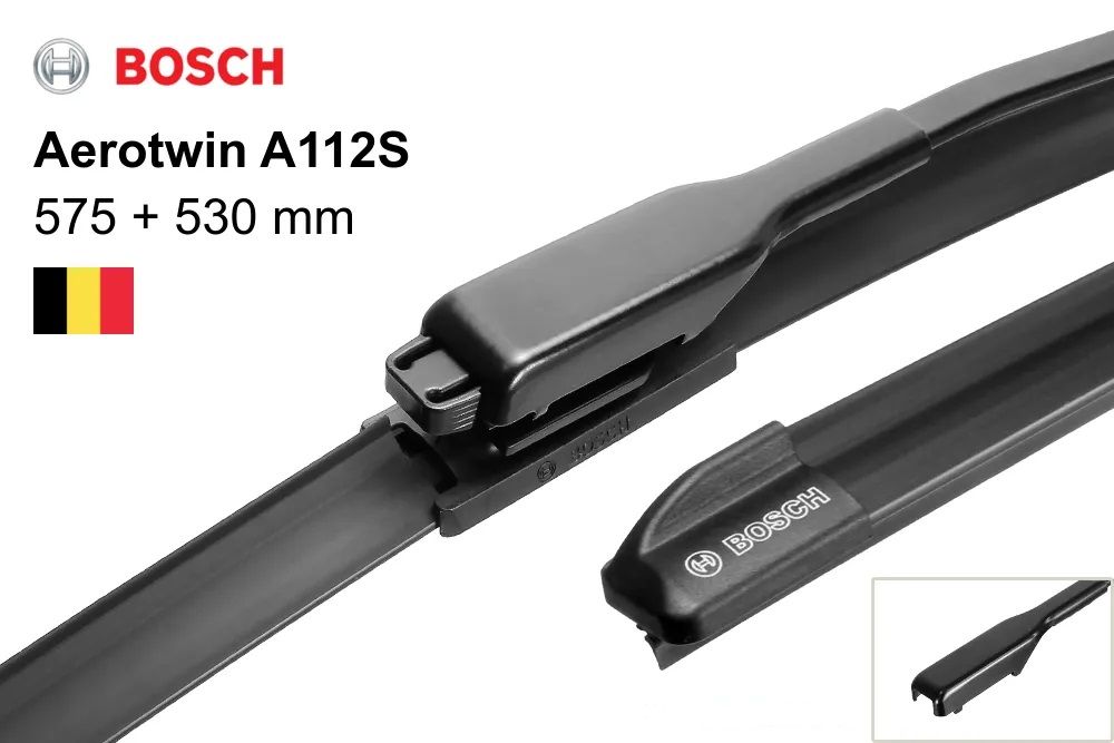 Щетки стеклоочистителя Bosch Aerotwin A112S (3397014313), бескаркасные, 575мм + 530мм, 2 шт, VATL5.1, для Mini Countryman