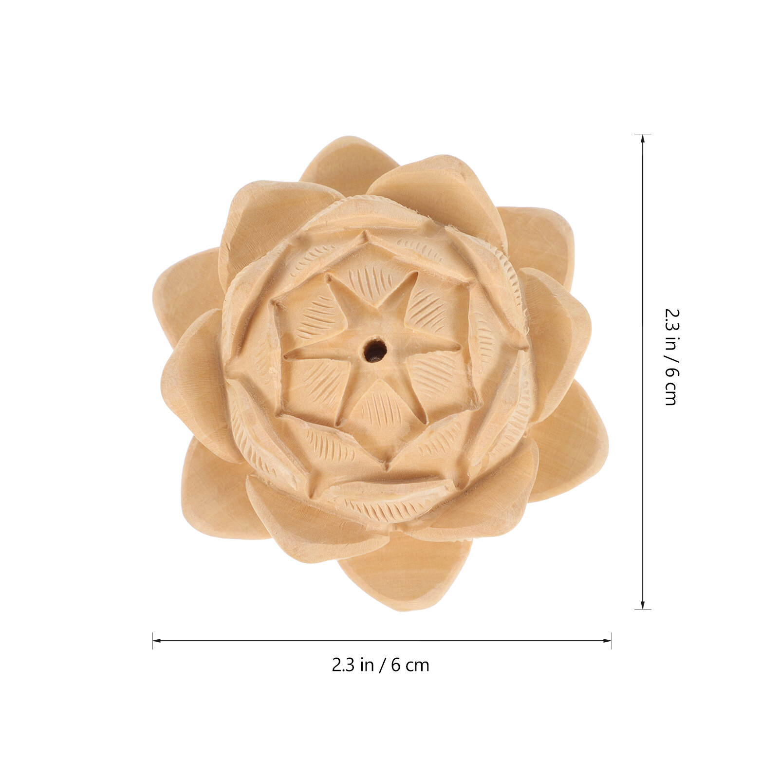 Резная Фигура Лотоса Украшение Для Дома Подарок На Новый Год 6X6X4Cm