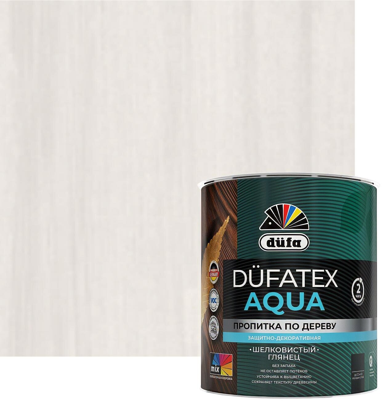 Пропитка для дерева водная Dufatex aqua 0.75 л цвет белый