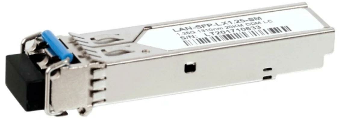 Адаптер Lanmaster SFP-Lх1,25-SM LC дуплекс, 9-125 OS1-OS2 (LAN-SFP-LX1.25-SM)