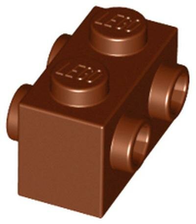 Деталь Lego 52107 Brick, Modified 1 x 2 with Studs on 2 Sides