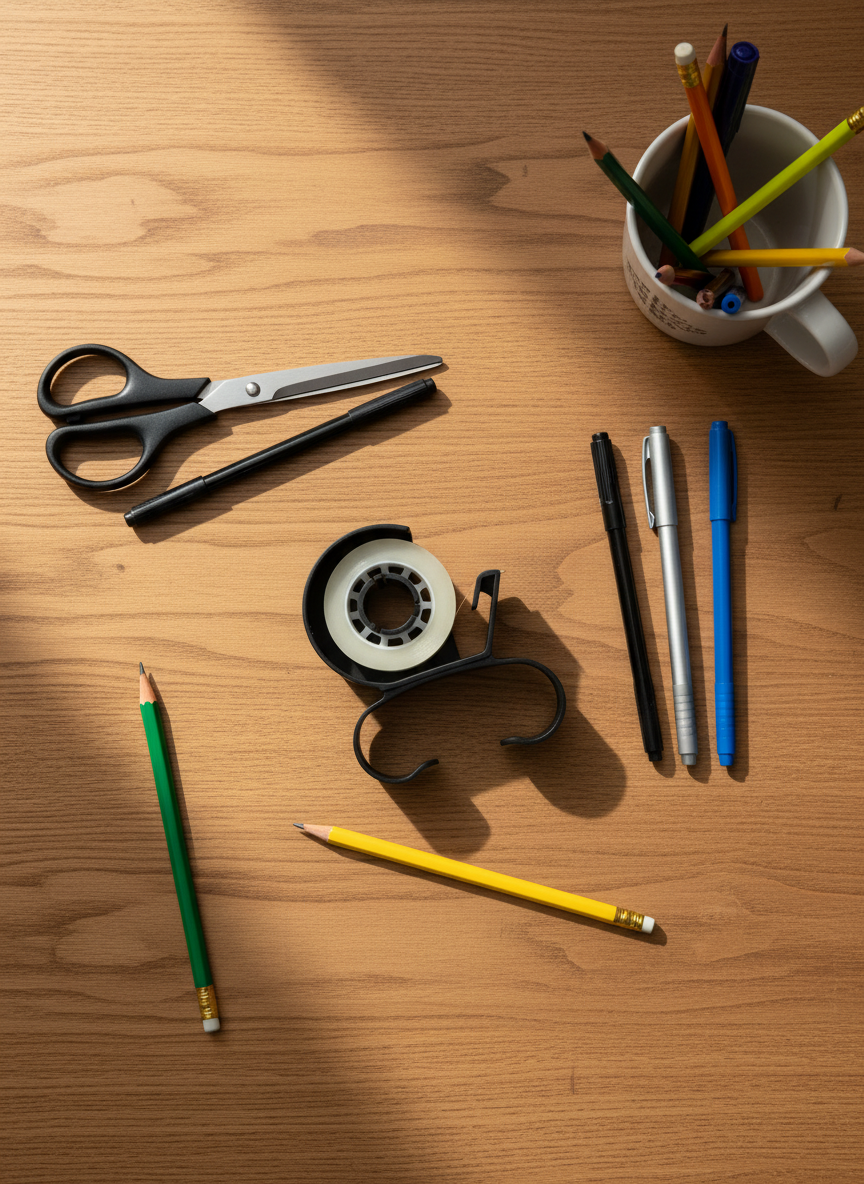 Диспенсер-держатель для скотча, черный, пластик, мини-формат, 7 см