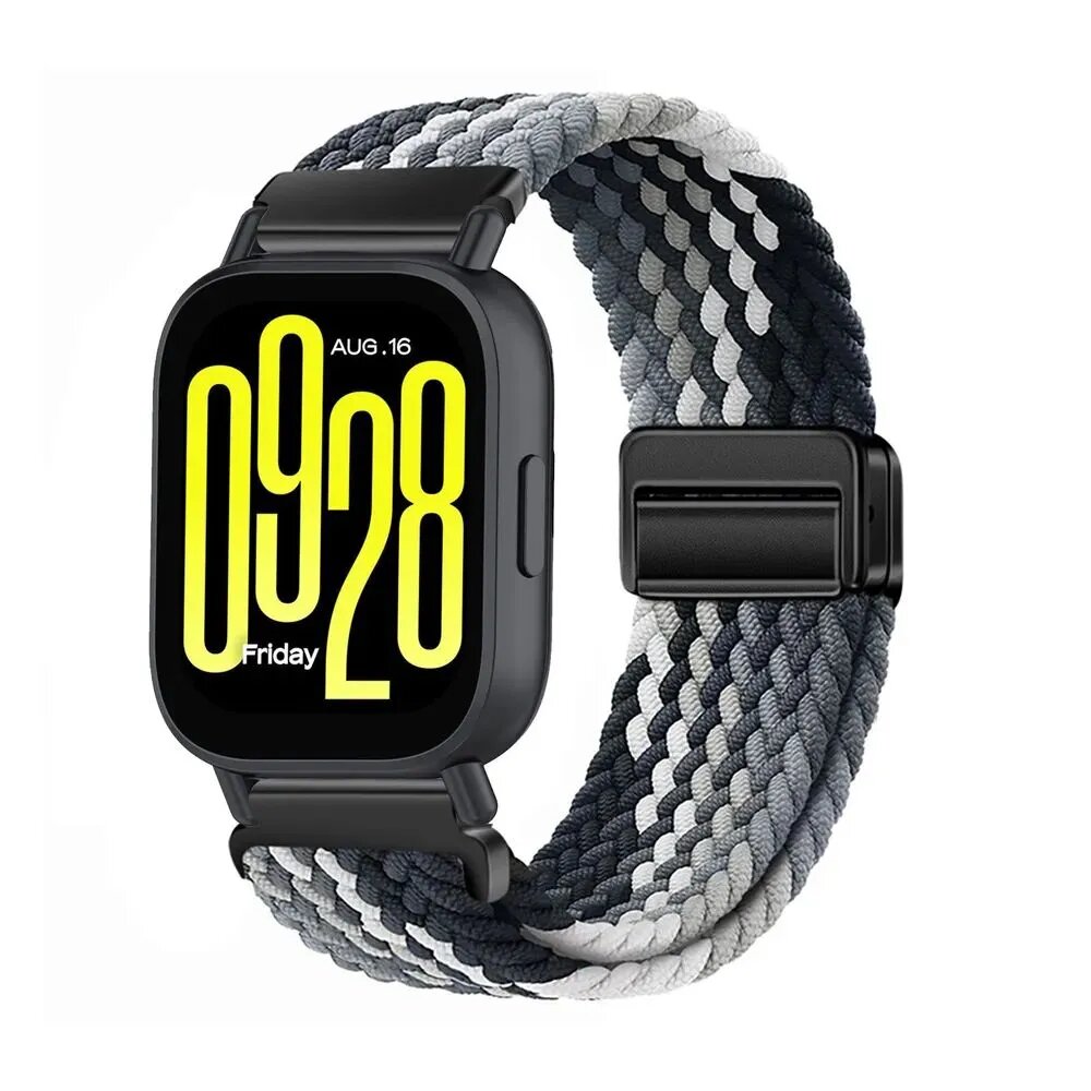 Эластичный тканевый ремешок с магнитной застёжкой для Xiaomi Redmi Watch 5 Active/Redmi Watch 5 Lite, вентилируемая сетка