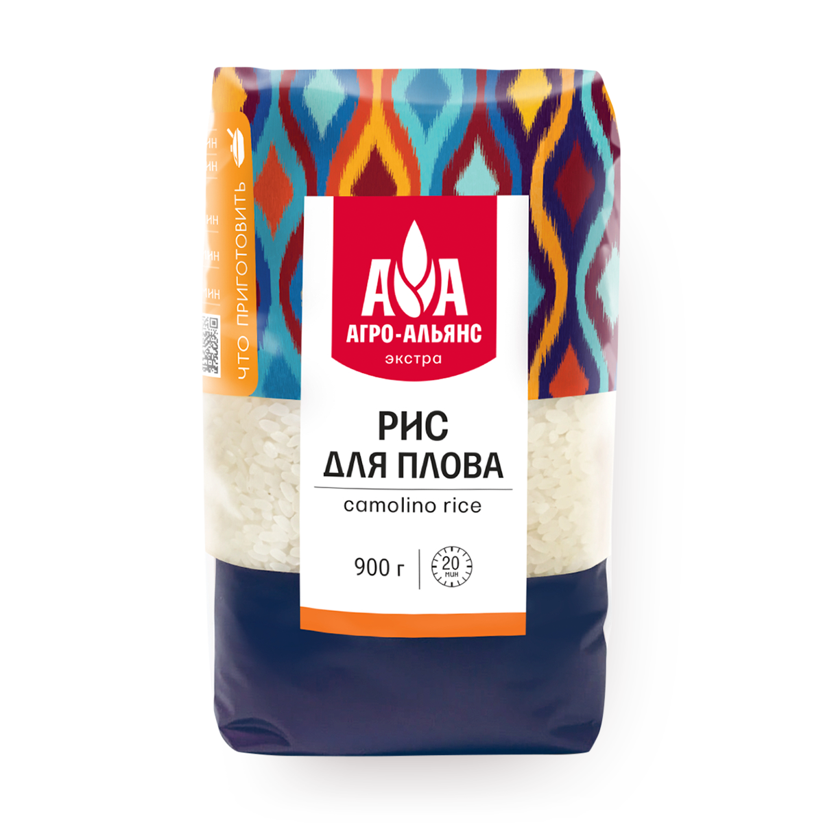 Рис Агро-Альянс, для плова, круглозерный, 900 граммов, 1 упаковка