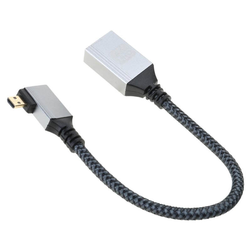 Видеокабель HDMI female to Micro HDMI male HD 4K-левая модель-металлическая модель
