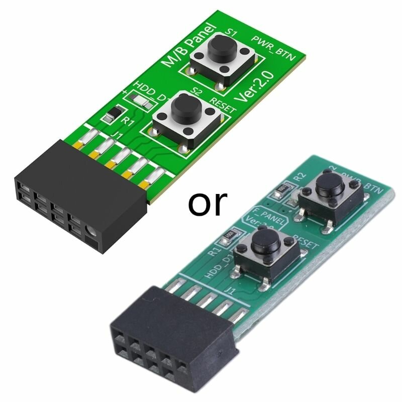 2x5 Pin для кнопки сброса + кнопка включения/выключения питания Материнская плата компьютера