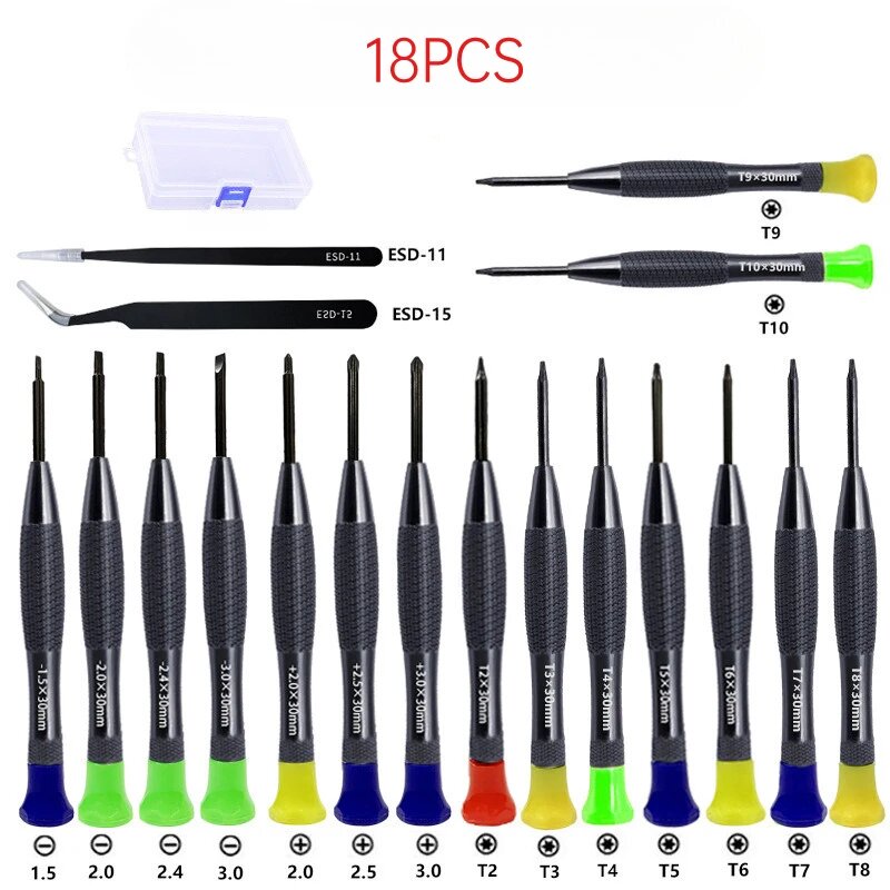 Набор отверток 18pcs, цветной