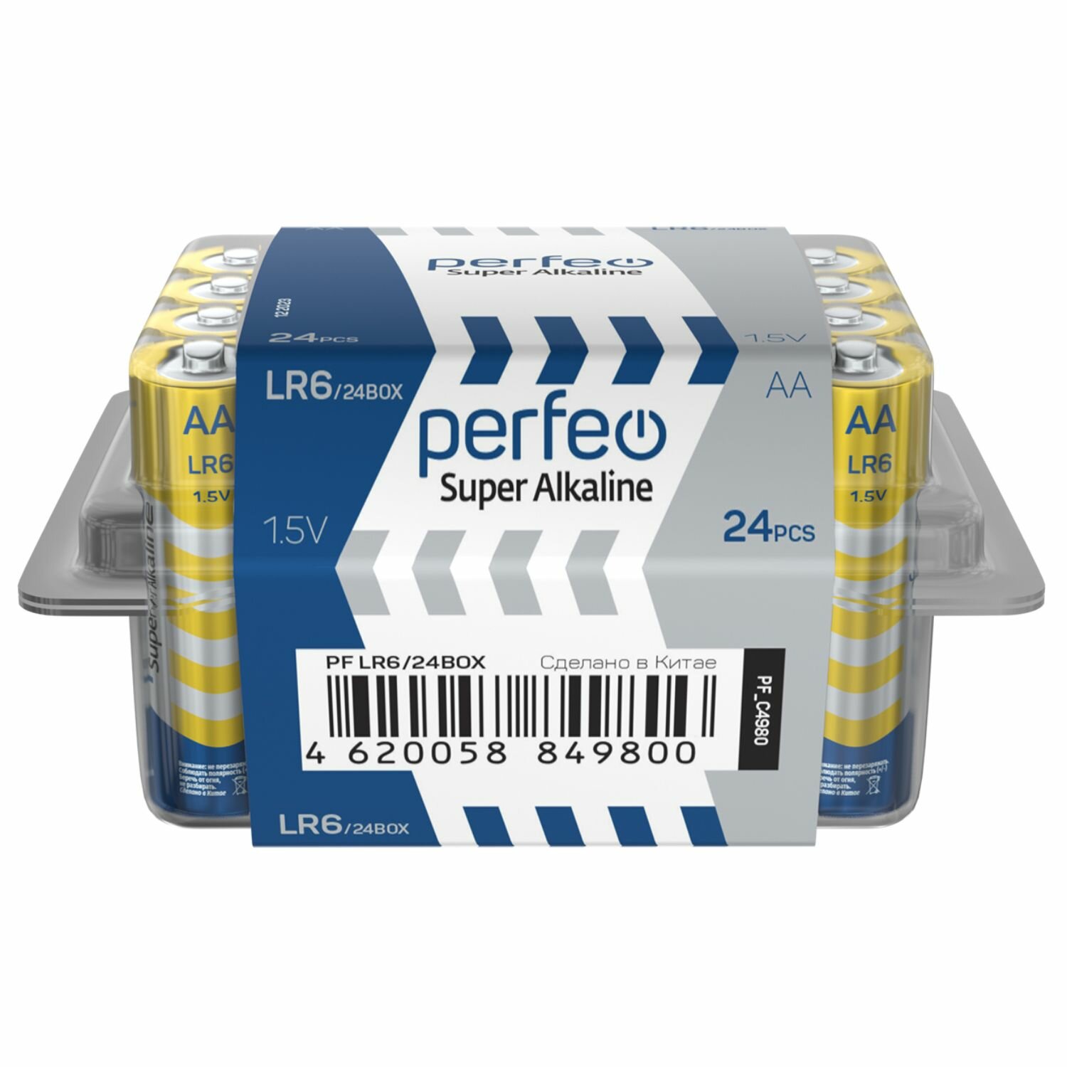 Батарейки Perfeo LR6 AA Super Alkaline алкалиновые (щелочные) пальчиковые, 24шт, 1.5V