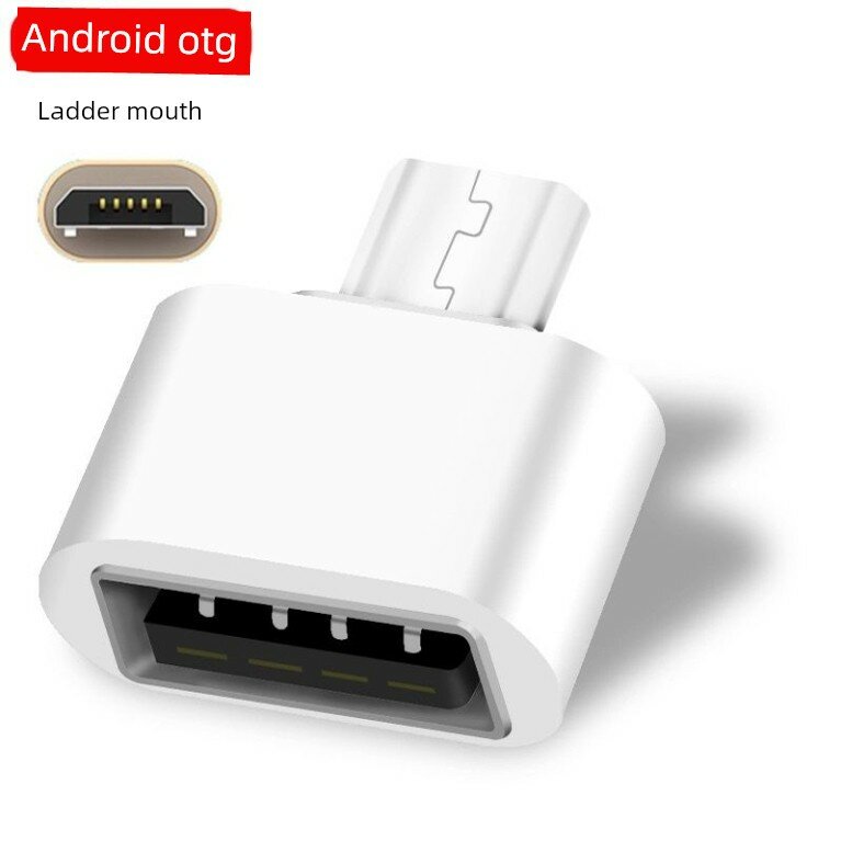 Адаптер OTG USB 3.0 Micro USB к USB для Android, белый пластик - совместим с Android, работает с флешкой и мышью