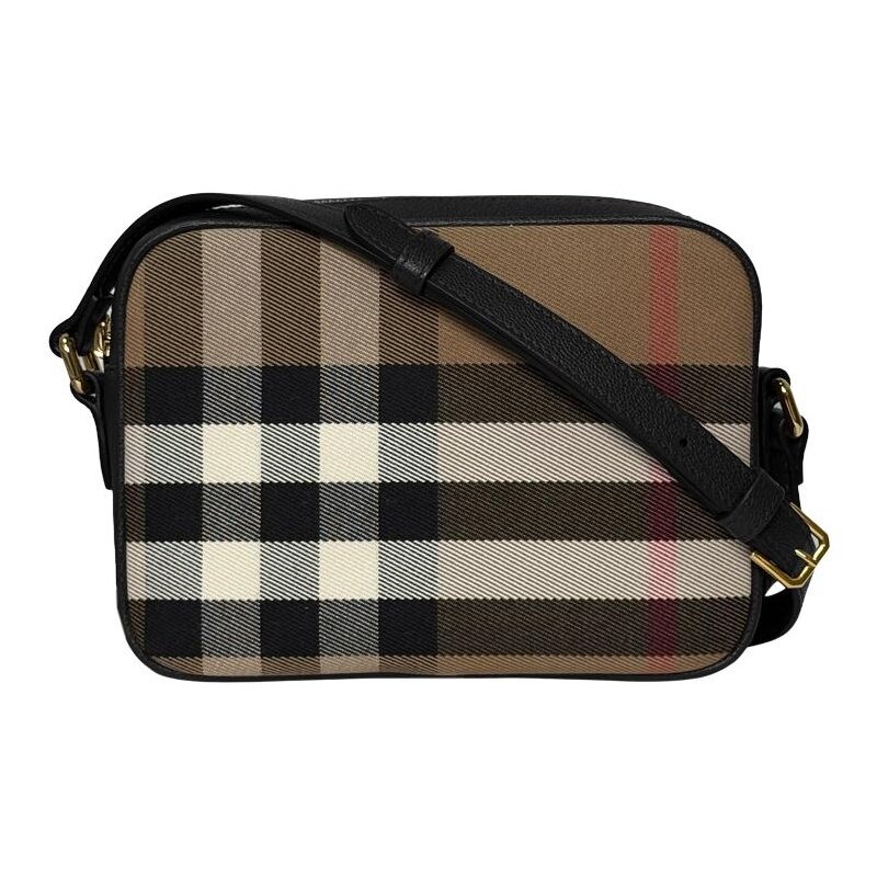 Сумка BURBERRY, фактура пэчворк, черный — фото 1