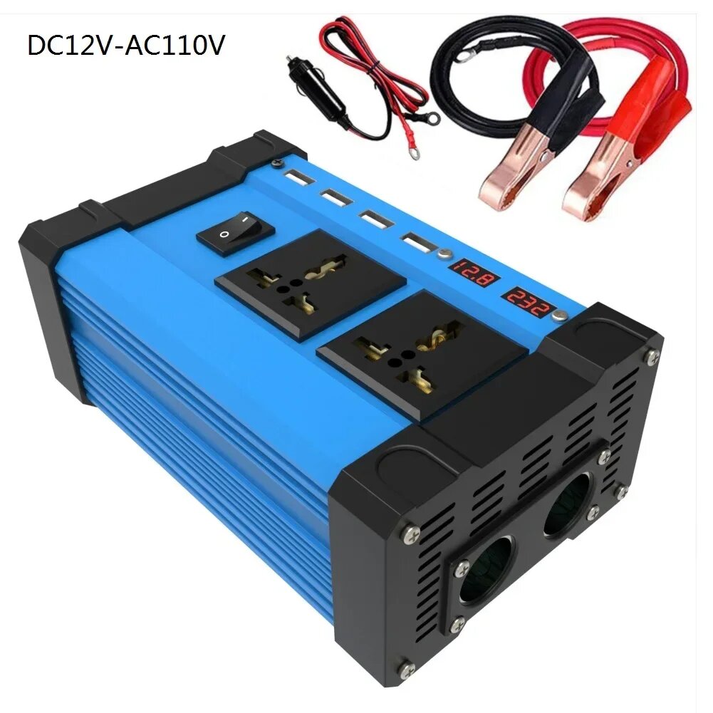 Автомобильный инвертор 12В-220В DC12V-AC110V