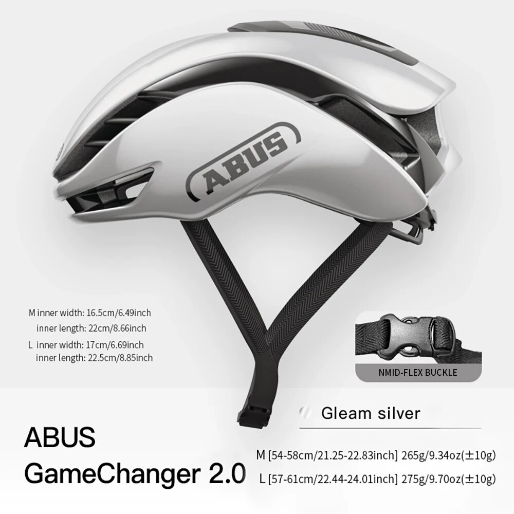 ABUS Gamechanger 2.0 шлем для велосипеда, L, Gleam silver