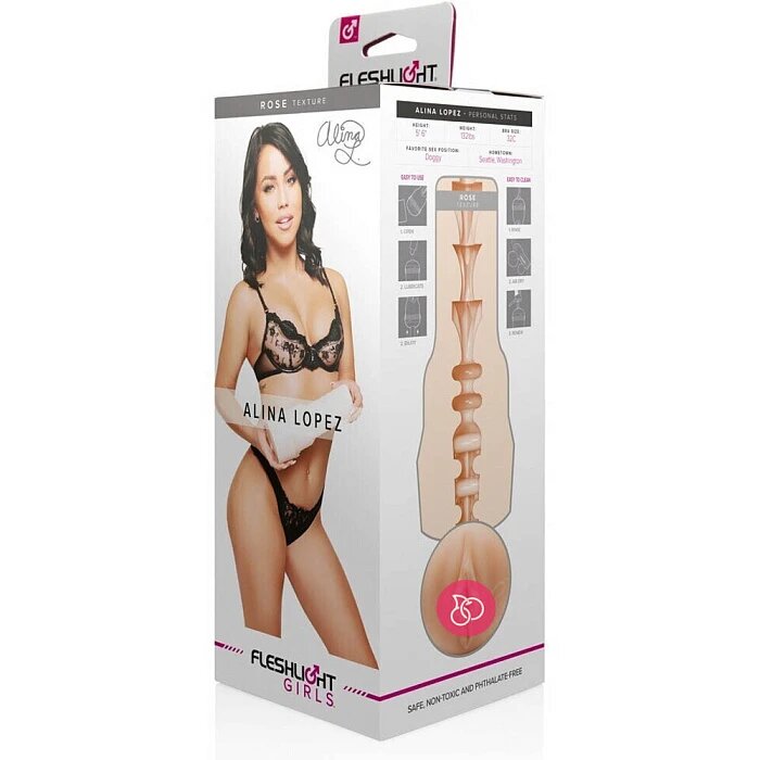 Мастурбатор Fleshlight Girl Alina Lopez Rose, имитация вагины