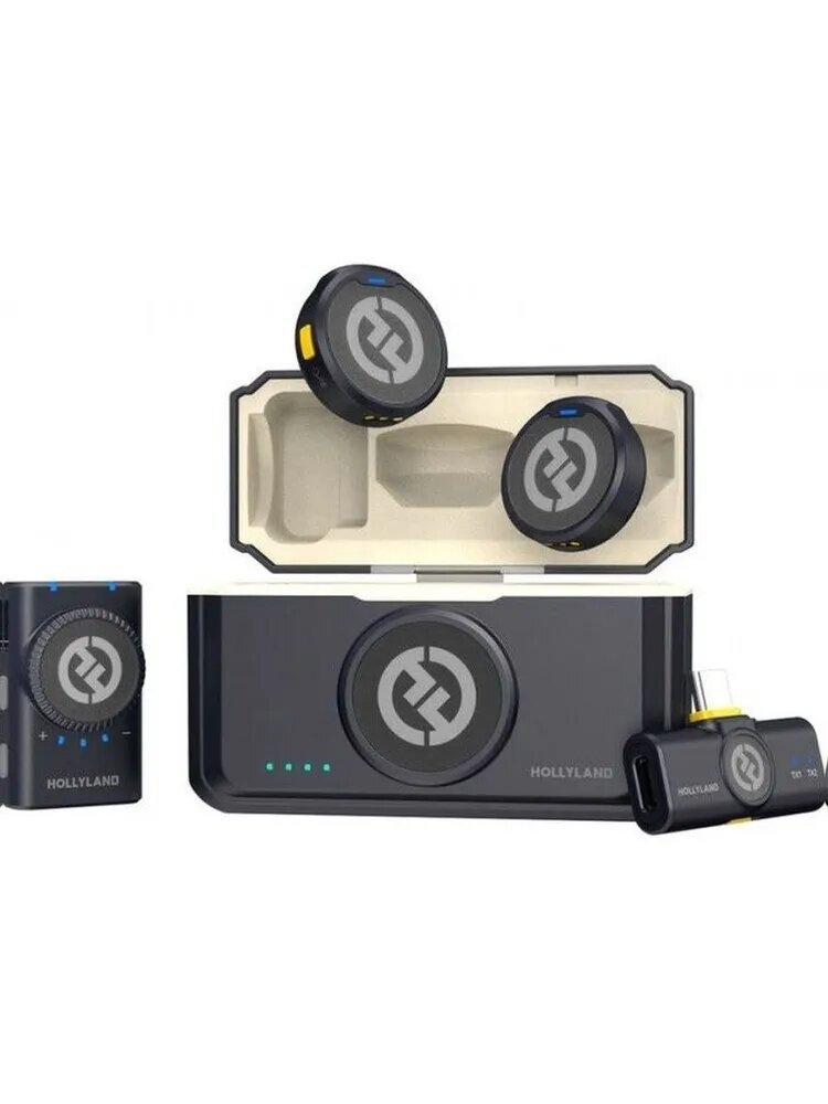 Hollyland Микрофон петличный беспроводной Lark M2 Mini Combo для телефона и камеры, Набор Мини Комбо
