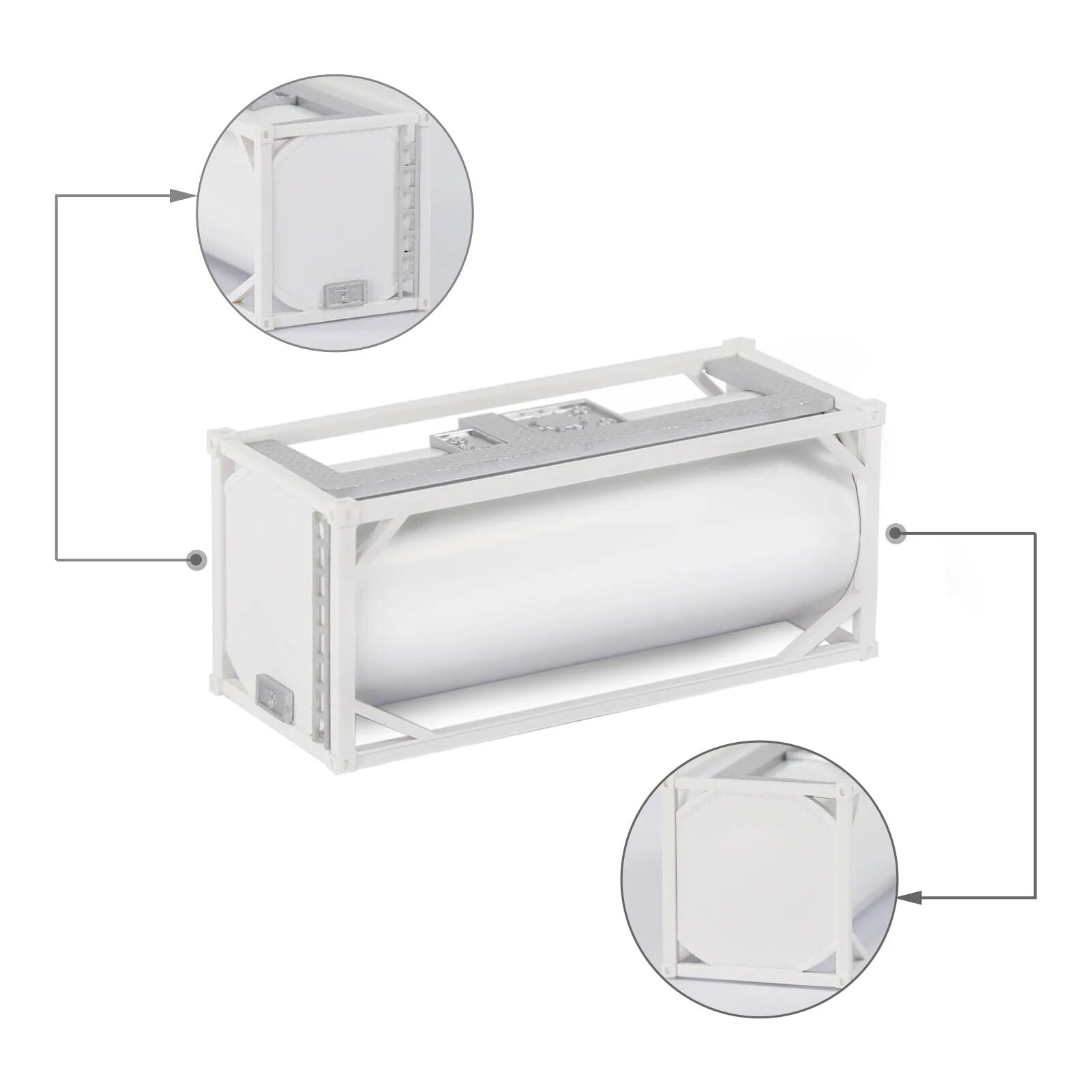 Evemodel C8723 20-футовый контейнер-цистерна HO 1:87 No print White