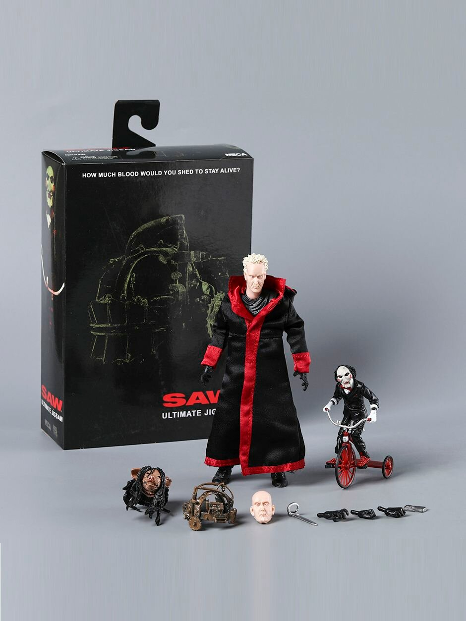 Коллекционная Фигурка Пила чёрный мантия с аксессуарами Saw Jigsaw (18CM)