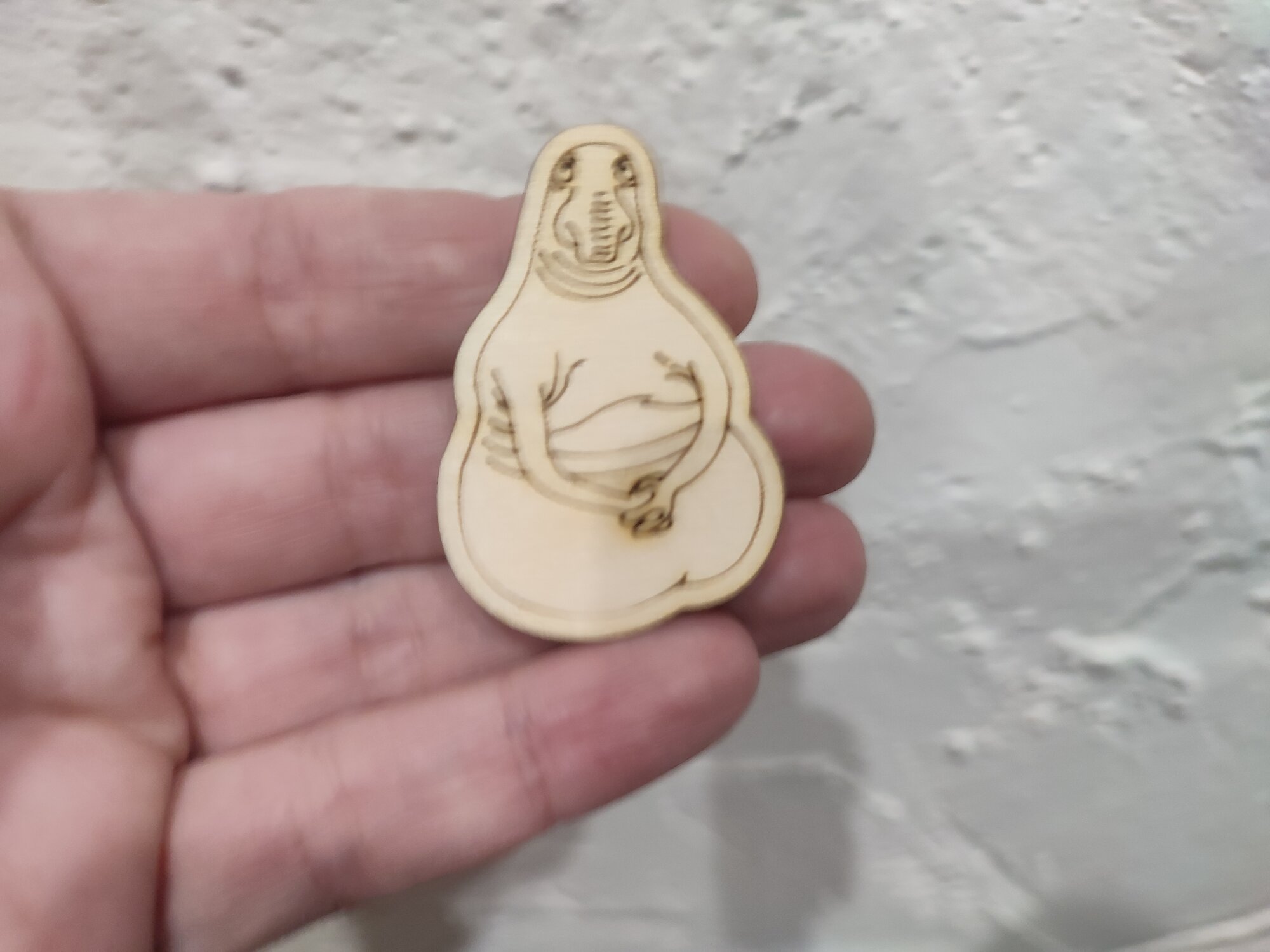 10 шт заготовки Ждун для значков и магнитиков, набор для творчества, заготовки из фанеры 3мм