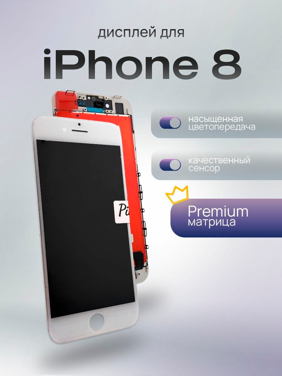 Дисплей для iPhone 8 / SE 2020 в сборе с тачскрином, белый, оригинальная матрица