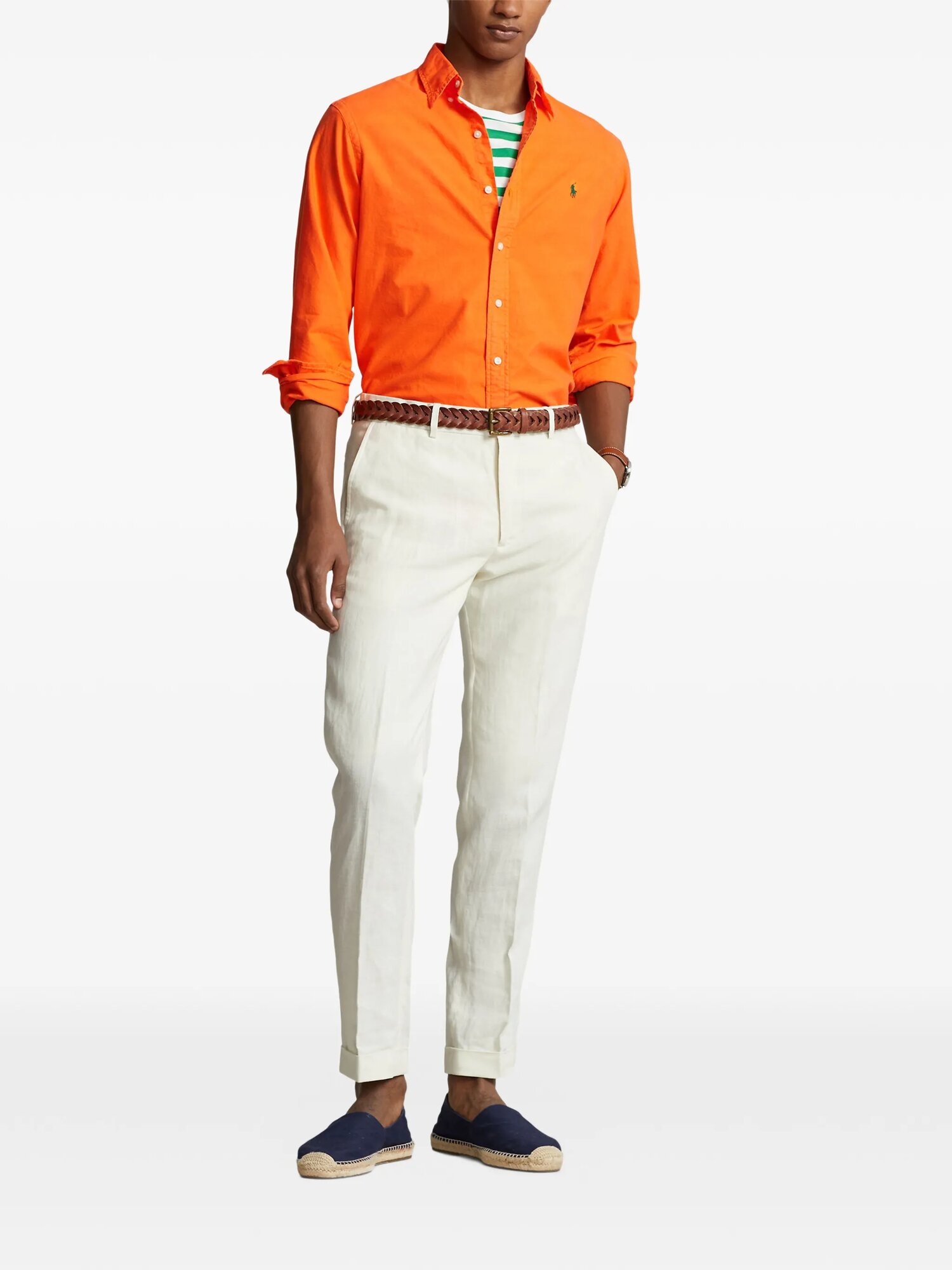 Рубашка Polo Ralph Lauren Button-down collar shirt, размер S, orange — фото 1