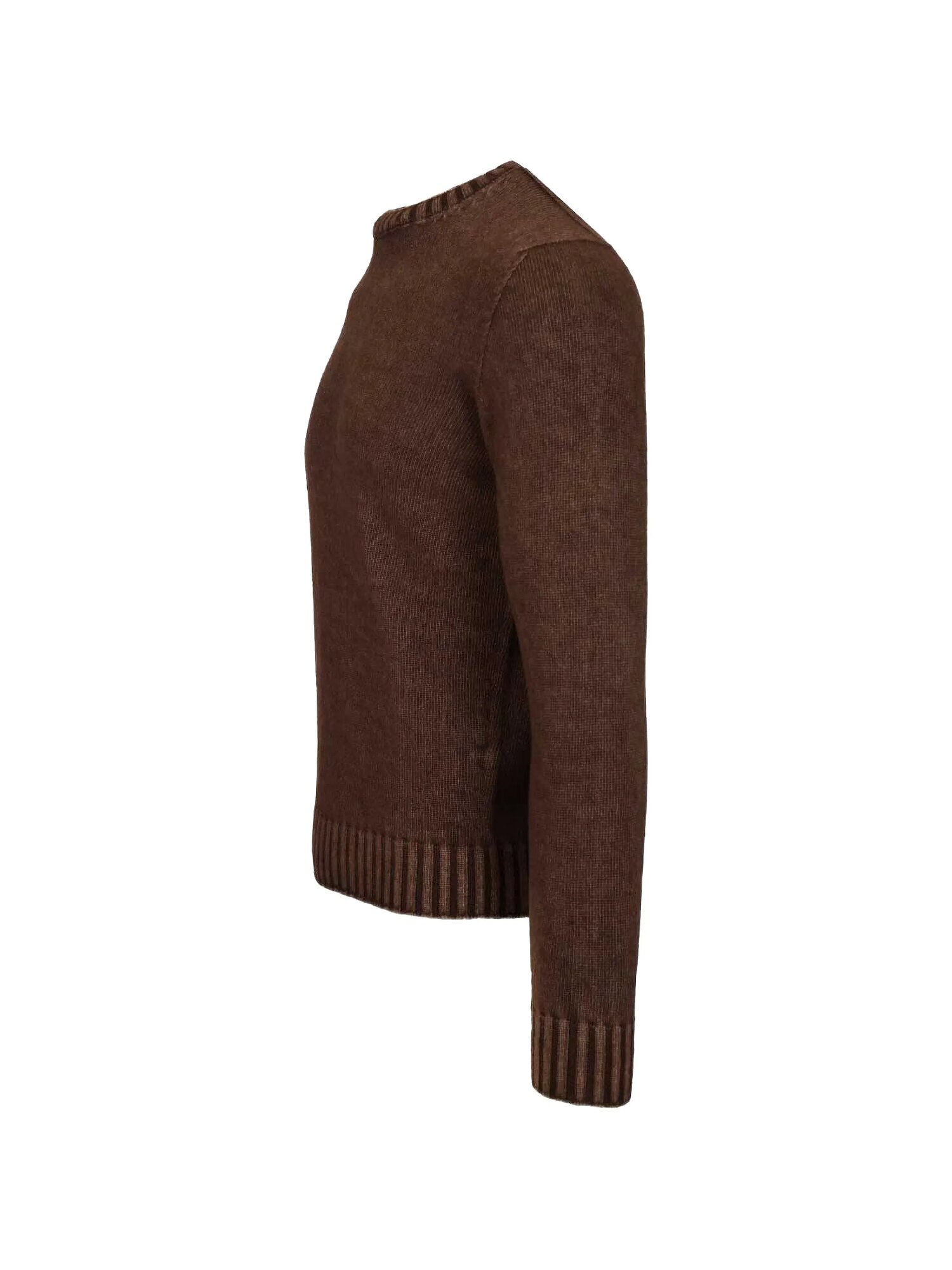 Свитер al duca d'aosta Crew-neck ribbed-trim sweater, размер 52, , brown — фото 1