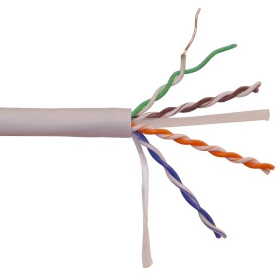 Кабель Lanmaster U/FTP, 4 пары, Кат. 6A, LSZH, нг(А)-HF, серый, 305 м, LAN-6AUFTP-HFLT-GY